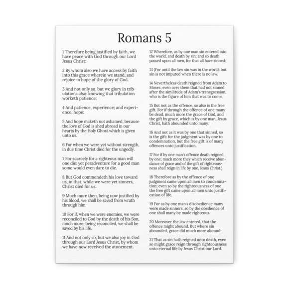 Express Your Love Gifts | Art | Scripture Sign Justification Romans 5 ...